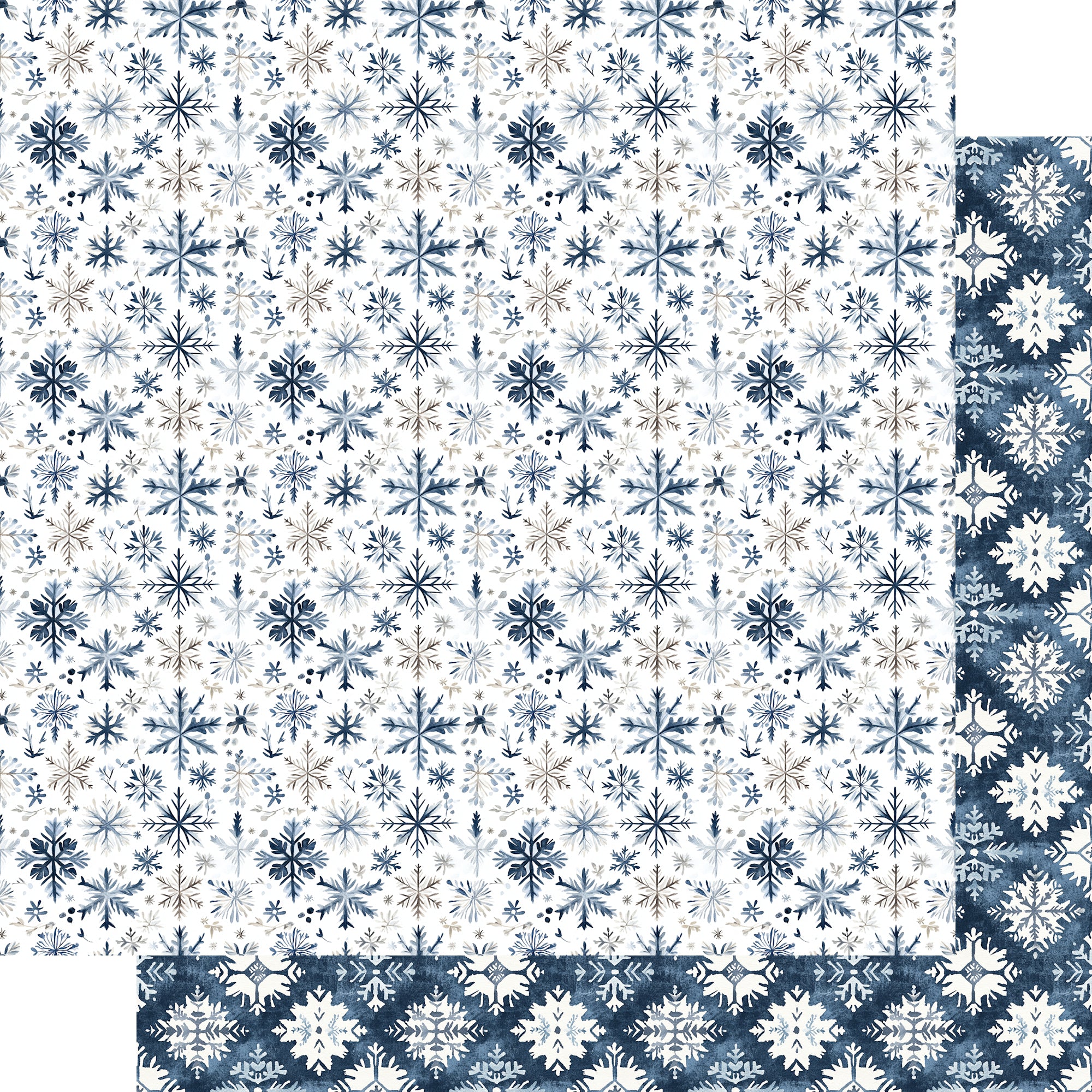 SSC Designs | Nordic Winter Snowy Fjords Scrapbook Paper