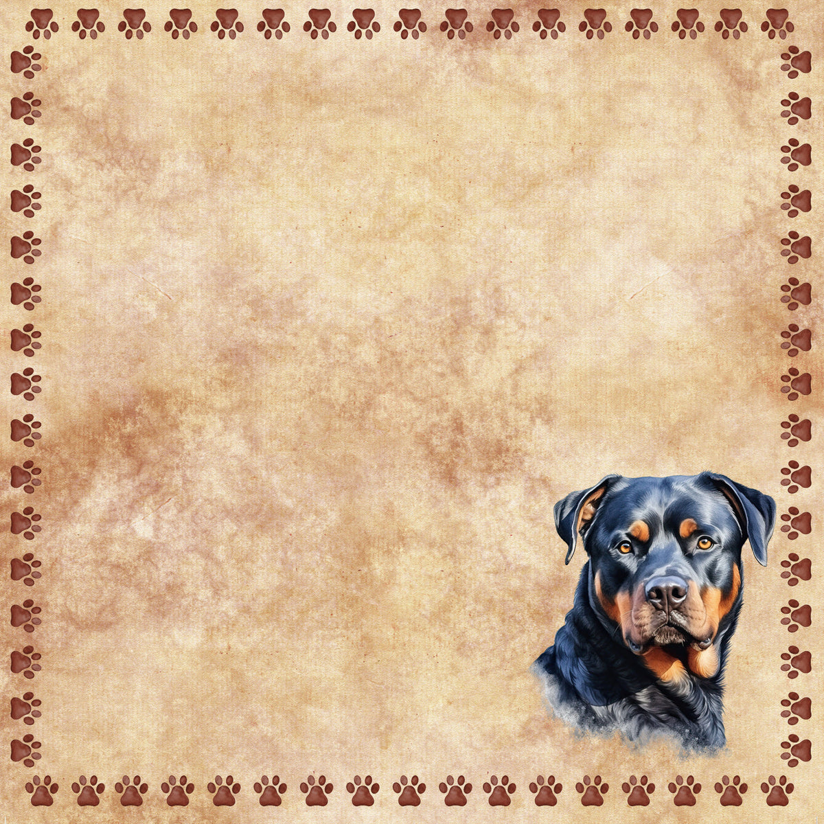 SSC Designs | Dog Breeds Rottweiler Scrapbook Paper