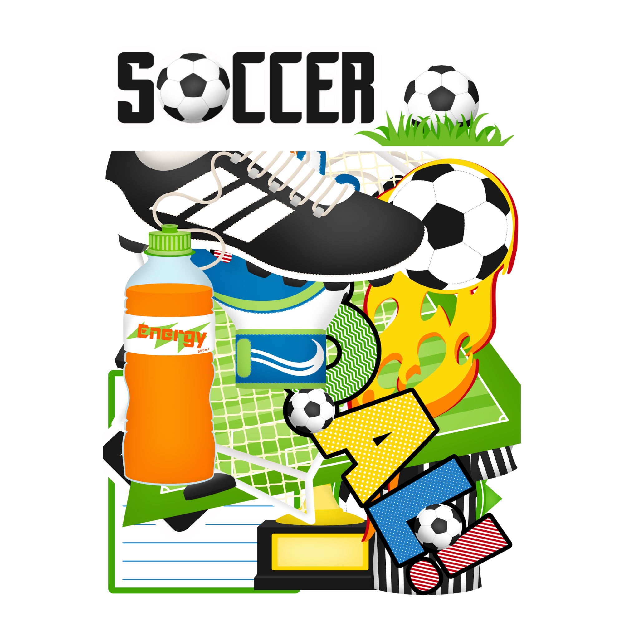 SSC Designs | Soccer Season Laser Cut Scrapbook Ephemera Embellishments