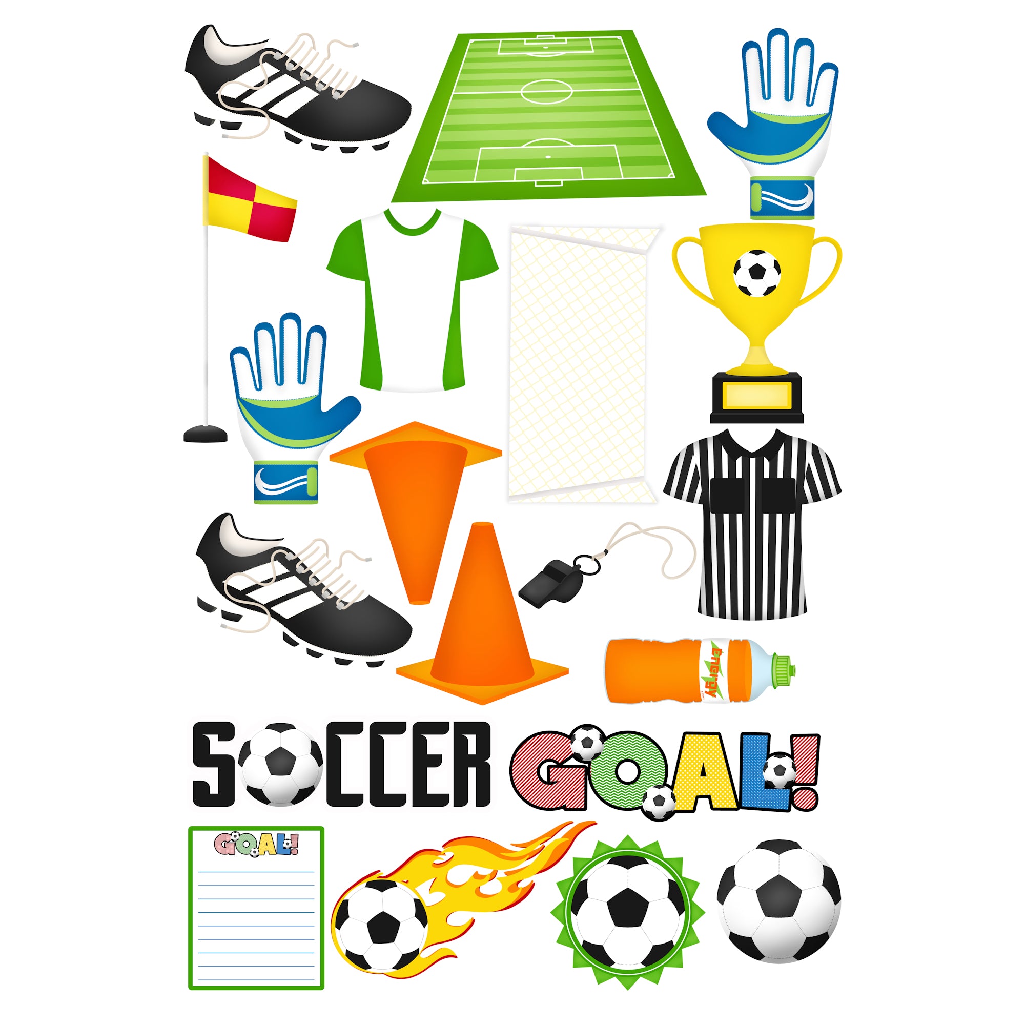 SSC Designs | Soccer Season Laser Cut Scrapbook Ephemera Embellishments