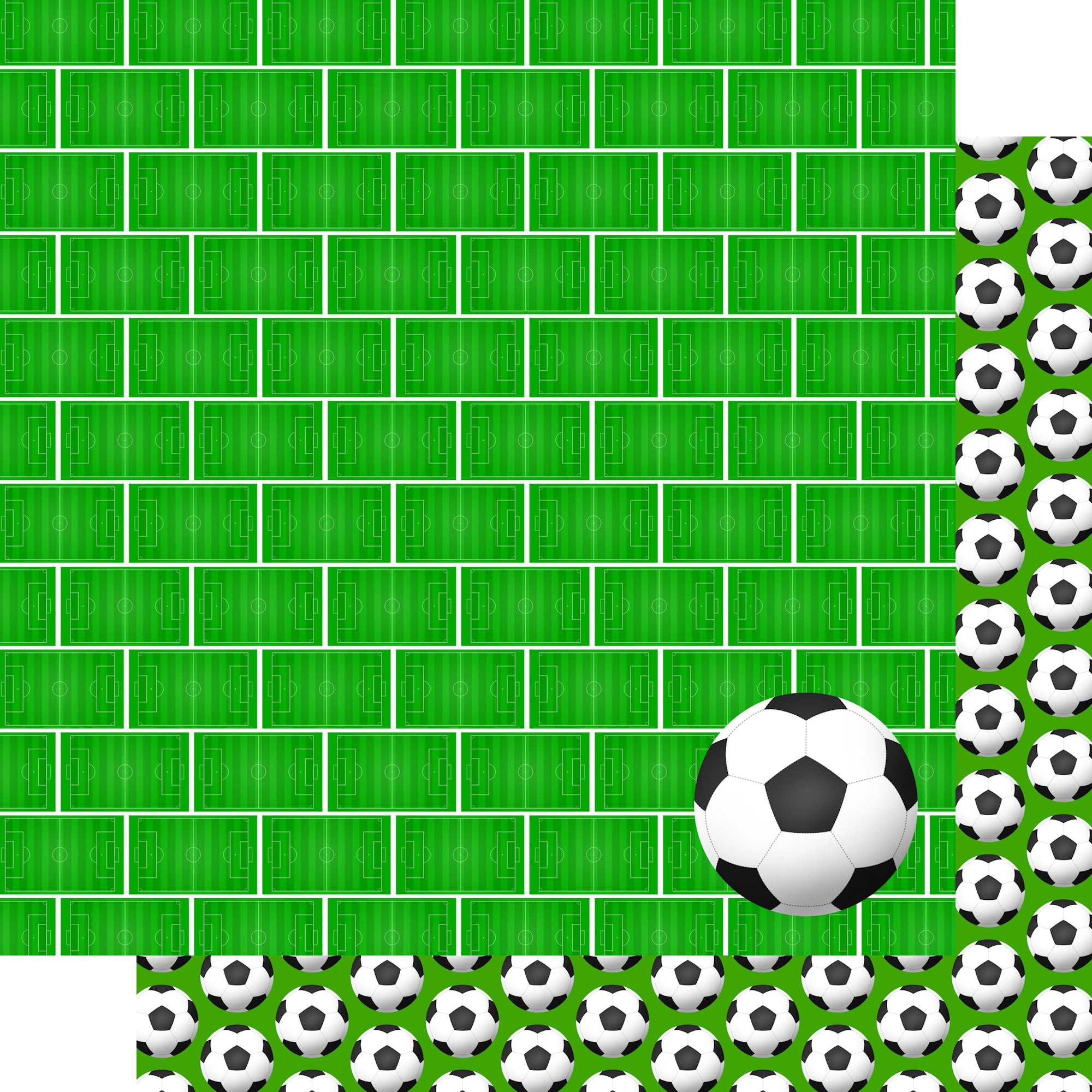 SSC Designs | Soccer Season Turf Time Scrapbook Paper